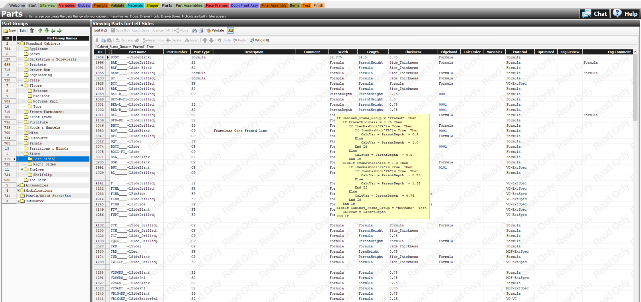 Cutlisting - Products - AdvanceWare