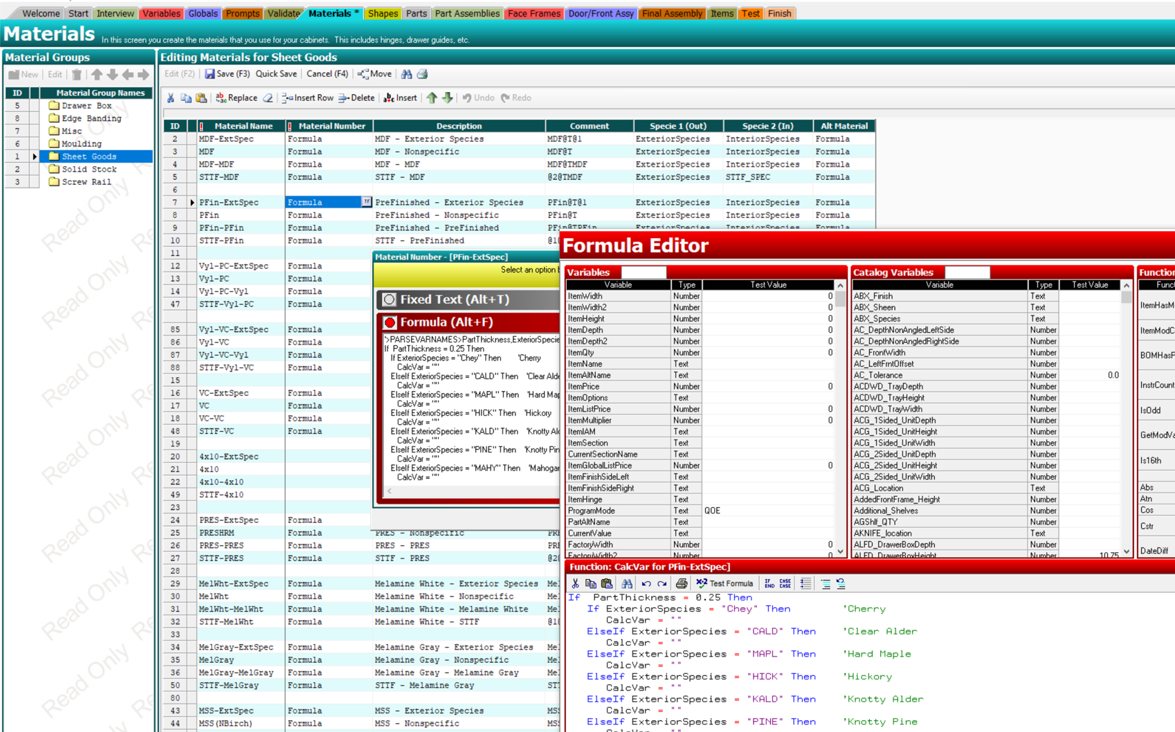 Cutlisting - Products - AdvanceWare